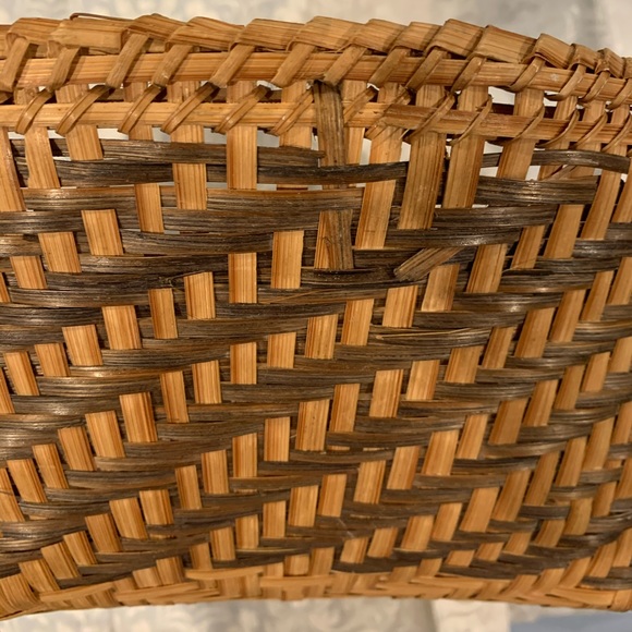 Accents | Vintage Two Toned Basket 13 Inches Wide | Poshmark